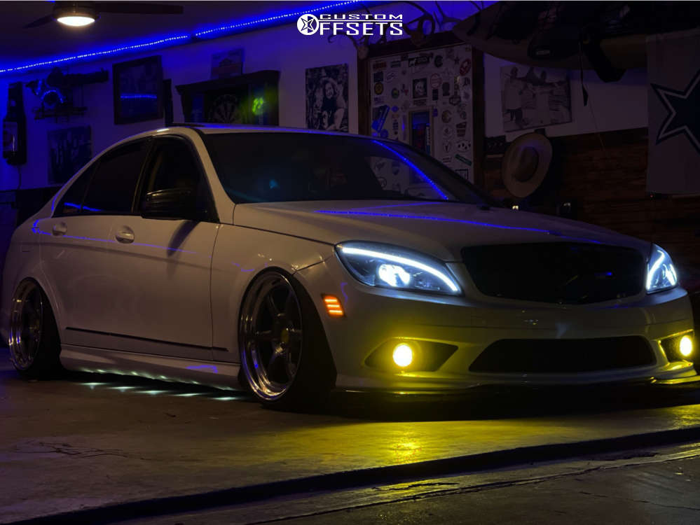 2010 Mercedes-Benz C300 with 18x9 12 Kansei Roku and 215/35R18 Yokohama ...