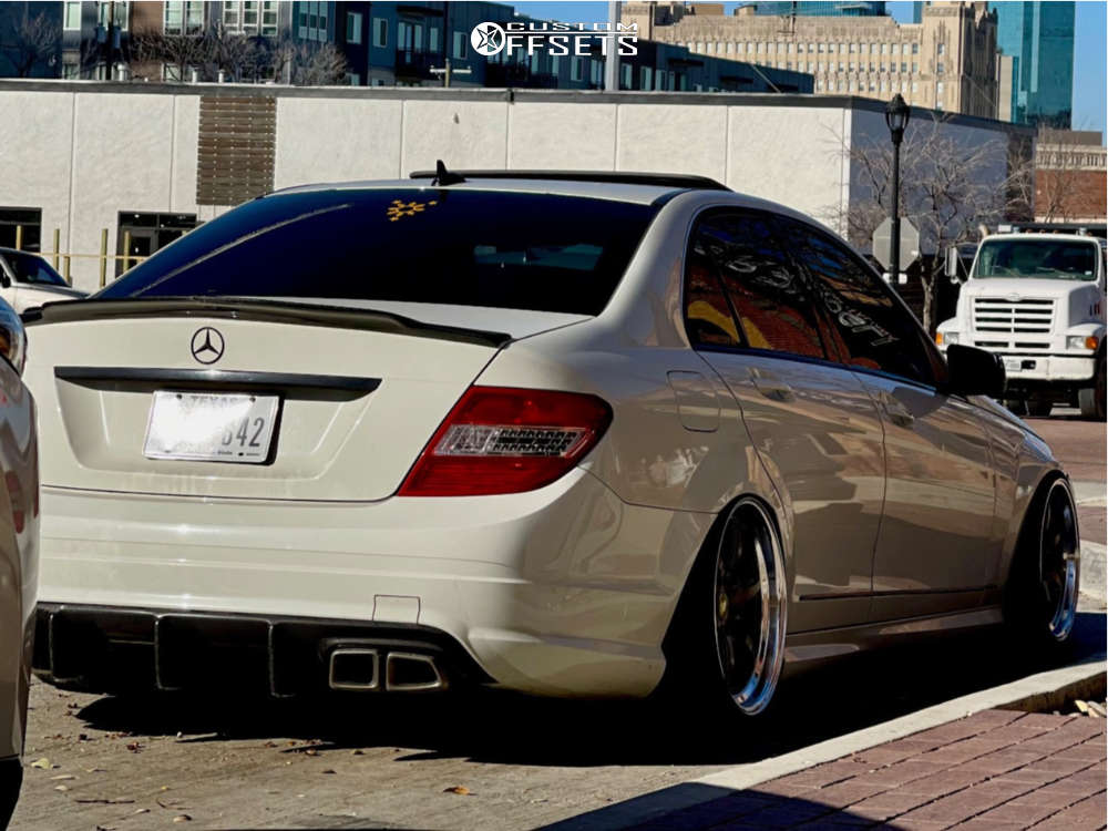 2010 Mercedes-Benz C300 with 18x9 12 Kansei Roku and 215/35R18 Yokohama ...