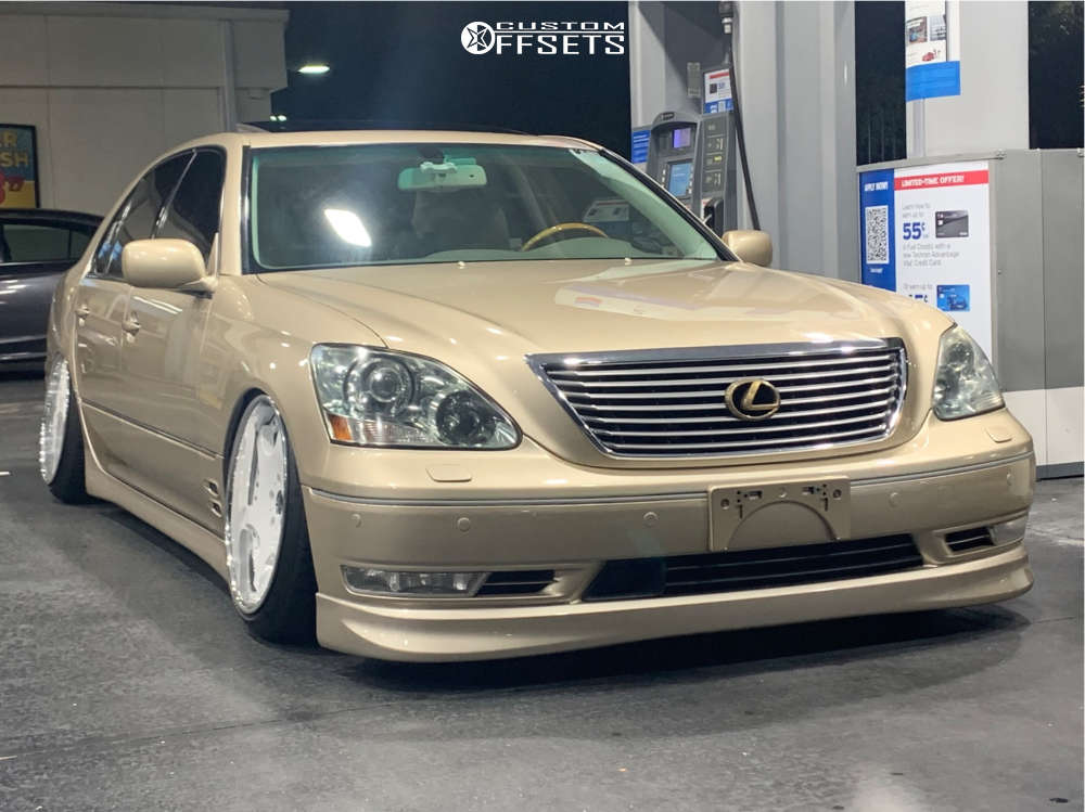 2004 Lexus LS430 with 19x10.5 0 Weds Bazreia and 235/35R19 Continental ...