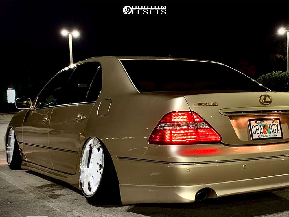 2004 Lexus LS430 with 19x10.5 0 Weds Bazreia and 235/35R19 Continental ...