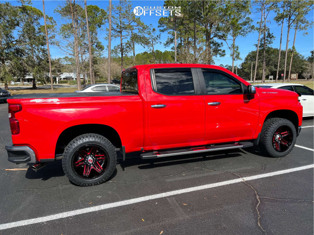 2021 Chevrolet Silverado 1500 with 20x10 -25 Vision Razor and 275/55R20 ...