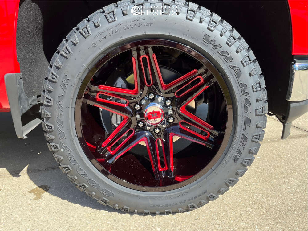2021 Chevrolet Silverado 1500 with 20x10 -25 Vision Razor and 275/55R20 ...