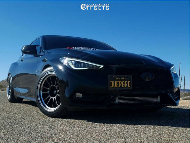 2018 INFINITI Q60 with 18x10.5 25 Konig Hypergram and 275/40R18 ...