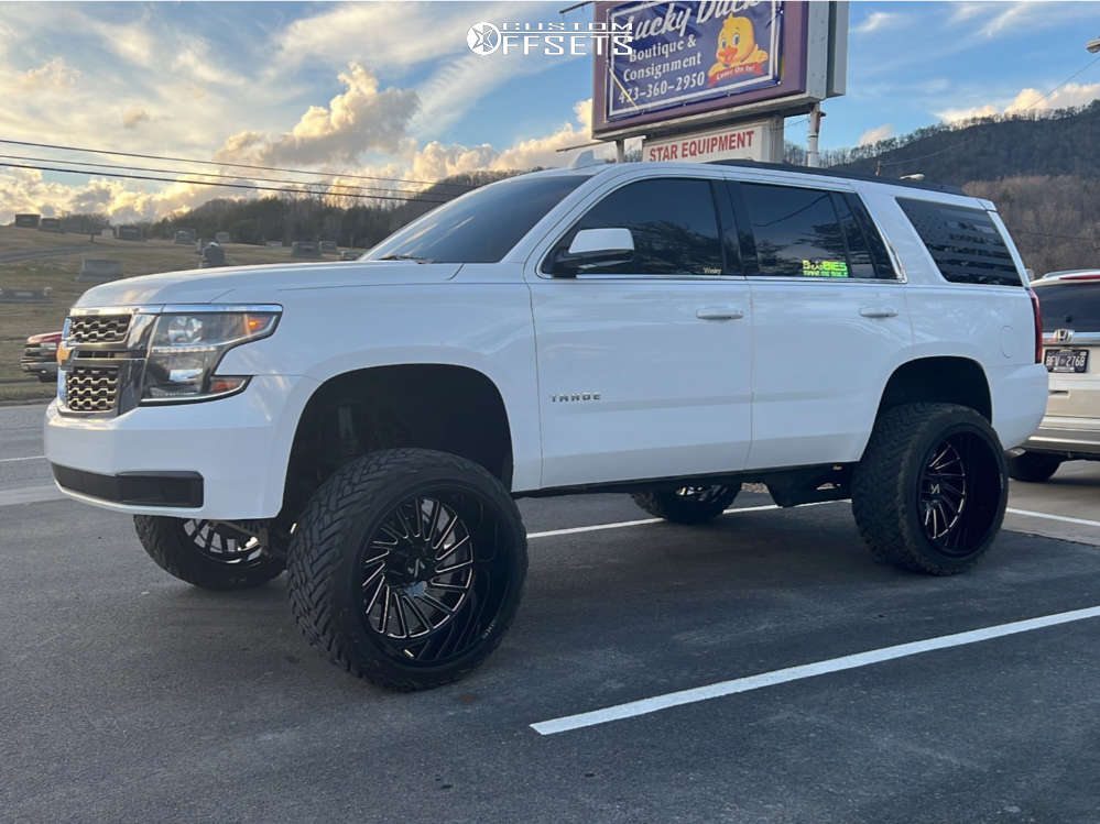 2017 Chevrolet Tahoe with 24x14 -81 ARKON OFF-ROAD Caesar and 35/13.5R24 Fuel Gripper MT and ...
