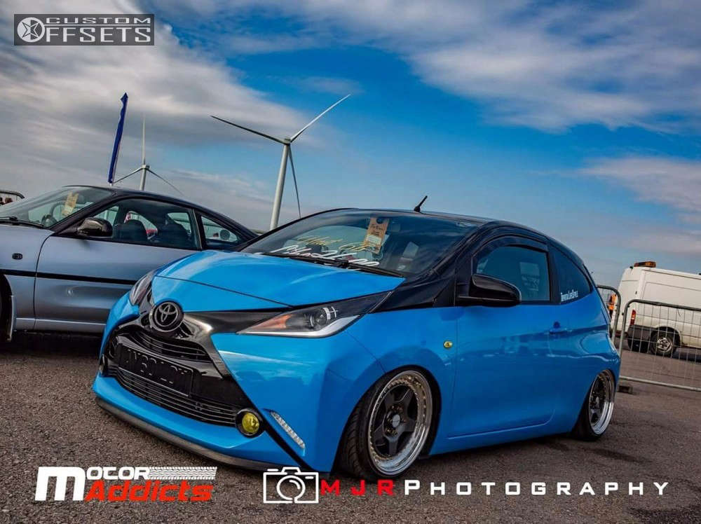 2015 Toyota Aygo with 16x7.5 23 Work Meister S1r and 165/45R16 Nankang ...