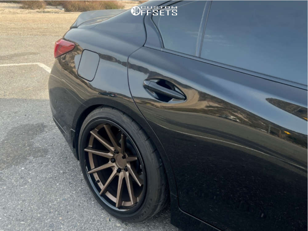 2018 INFINITI Q50 with 19x10.5 25 Ferrada Fr4 and 265/35R19 Firestone ...