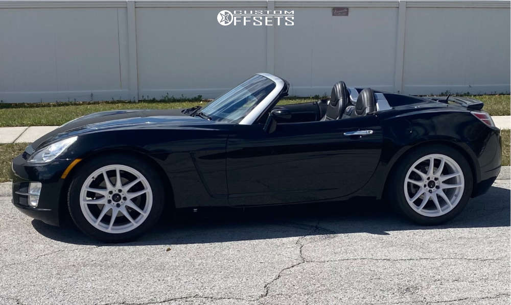 2007 Saturn Sky with 18x8.5 35 Vors Tr4 and 245/45R18 Kumho Ecsta Ps31 and Lowering Springs ...
