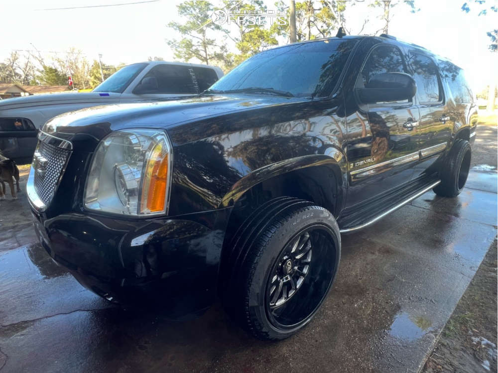 2007 GMC Yukon XL 1500 with 22x12 -51 Cali Offroad Summit and 285/45R22 ...
