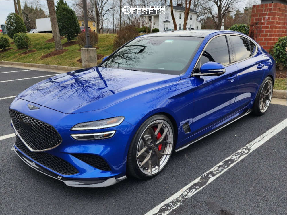 2022 Genesis G70 with 20x9 30 BC Forged Hcs21s and 245/35R20 Michelin ...