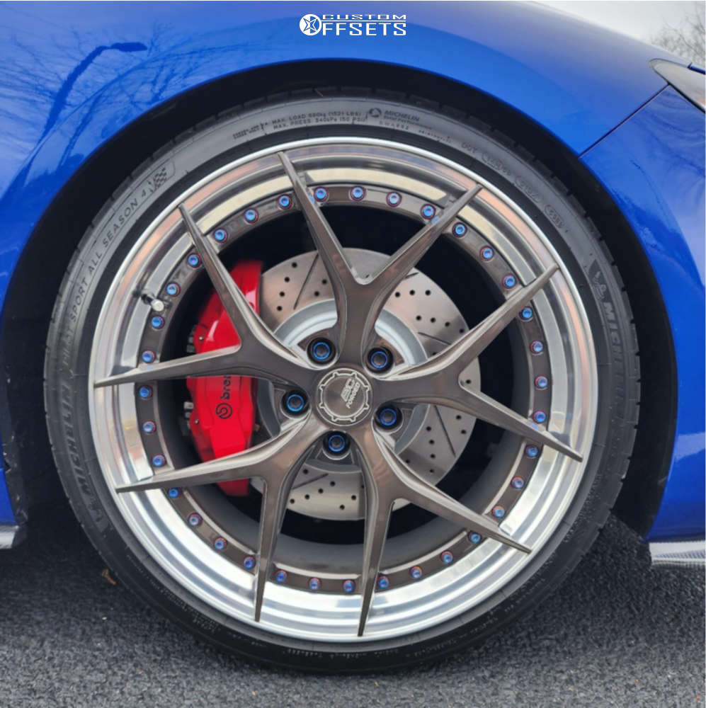 2022 Genesis G70 with 20x9 30 BC Forged Hcs21s and 245/35R20 Michelin Pilot Sport A/S 4 and ...