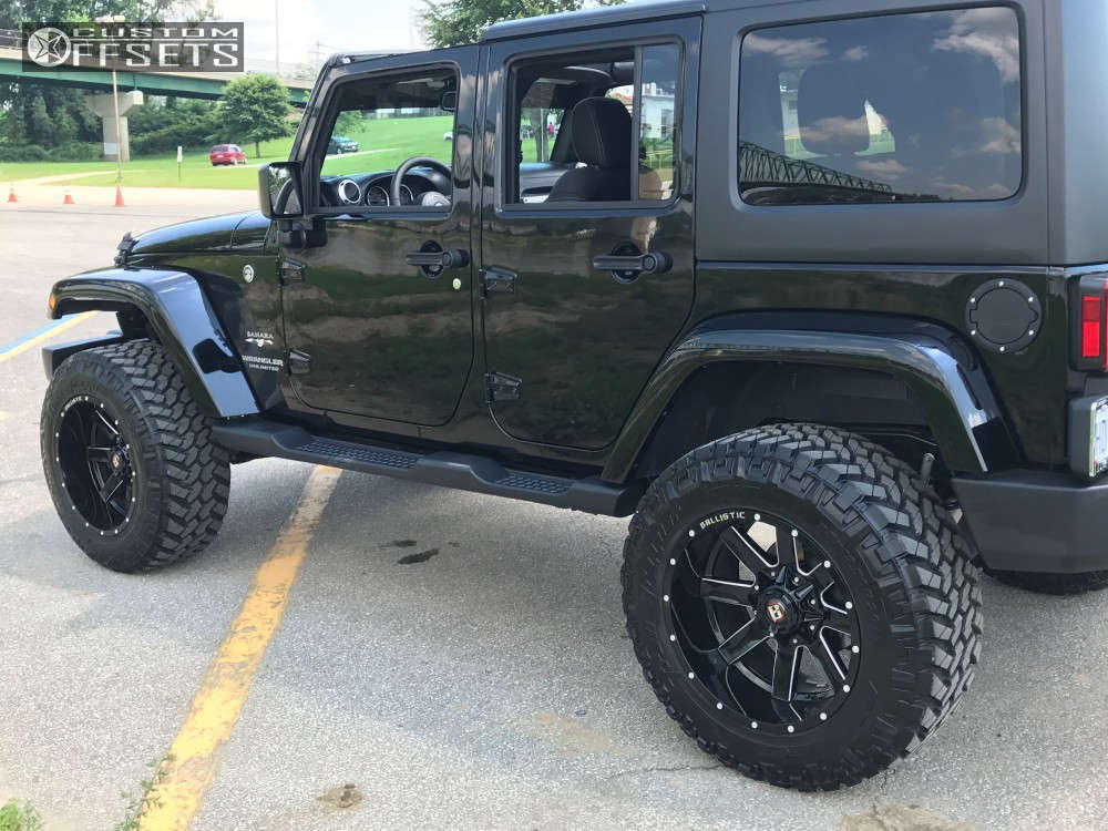 2017 Jeep Wrangler with 20x12 -44 Ballistic Rage and 35/12.5R20 Nitto ...
