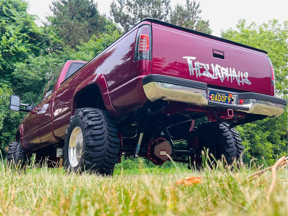 1993 Chevrolet K3500 with 16.5x12 -54 Weld Racing Road Hawks and 35/16 ...