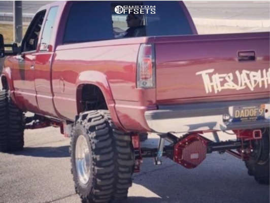 1993 Chevrolet K3500 with 16.5x12 -54 Weld Racing Road Hawks and 35/16 ...