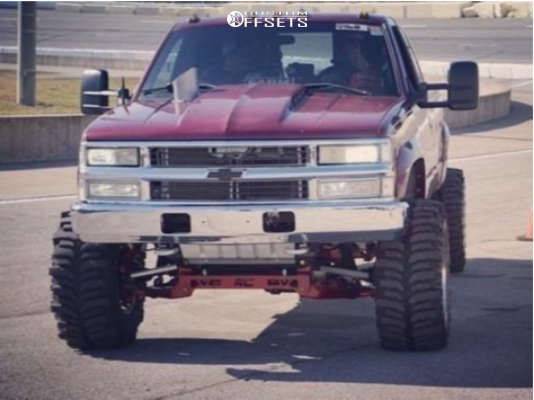 1993 Chevrolet K3500 with 16.5x12 -54 Weld Racing Road Hawks and 35/16 ...