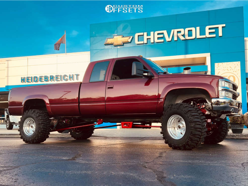 1993 Chevrolet K3500 with 16.5x12 -54 Weld Racing Road Hawks and 35/16 ...