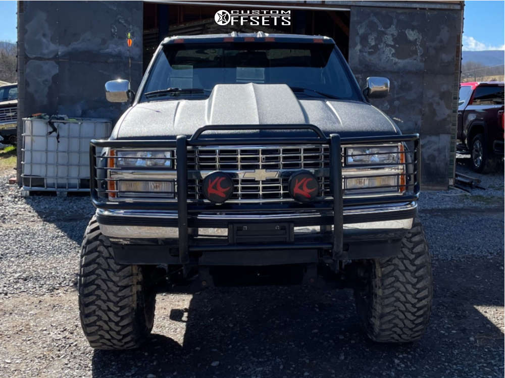 1990 Chevrolet K1500 with 15x12 -73 Mickey Thompson Classic Iii and 37/ ...