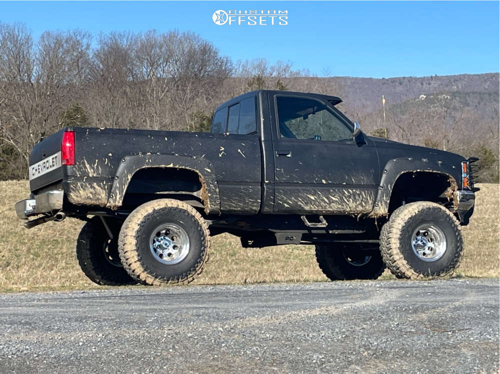 1990 Chevrolet K1500 with 15x12 -73 Mickey Thompson Classic Iii and 37/ ...