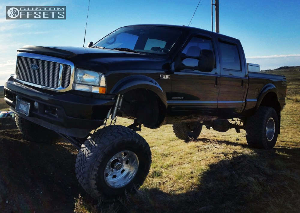 2002 Ford F-350 with 18x12 -44 Weld Racing Renegade and 38/15.5R18 Toyo ...
