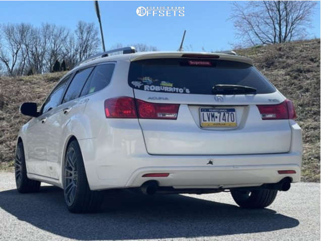 2011 Acura TSX with 18x8.5 33 AVID1 Av20 and 225/40R18 Hankook Ventus ...
