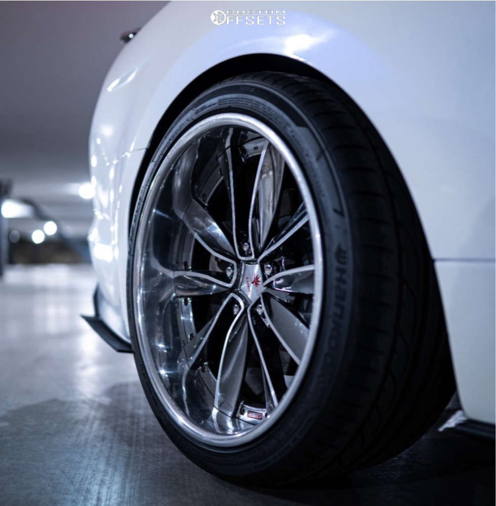 2020 Ford Mustang with 19x10 22 Weds Chrishna and 255/30R19 Hankook ...