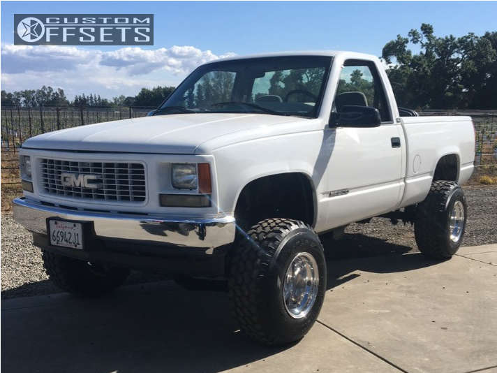 1995 GMC K1500 with 15x12 -76 Weld Racing Typhoon and 33/12.5R15 ...