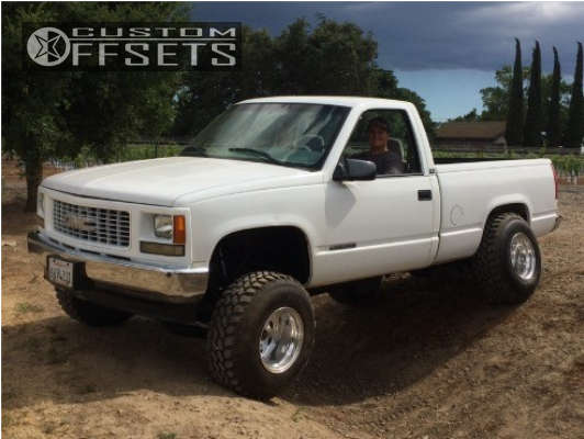 1995 GMC K1500 with 15x12 -76 Weld Racing Typhoon and 33/12.5R15 ...