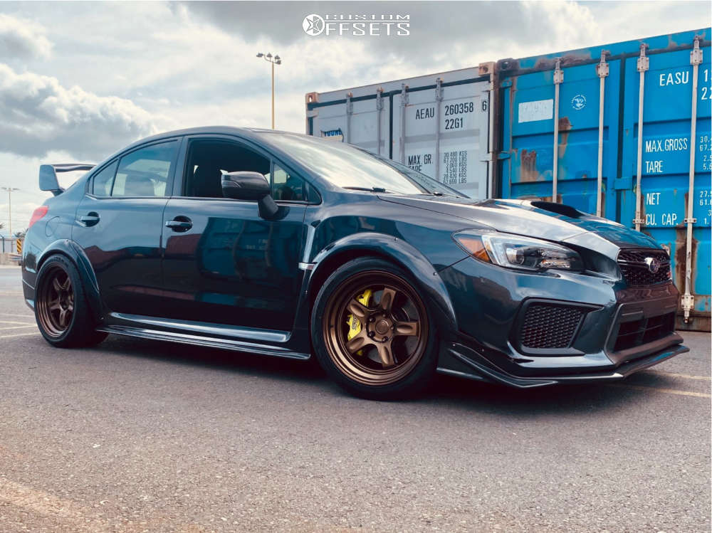 2018 Subaru WRX STI with 18x10.5 15 Volk 21c and 285/35R18 Nitto Nt555 ...