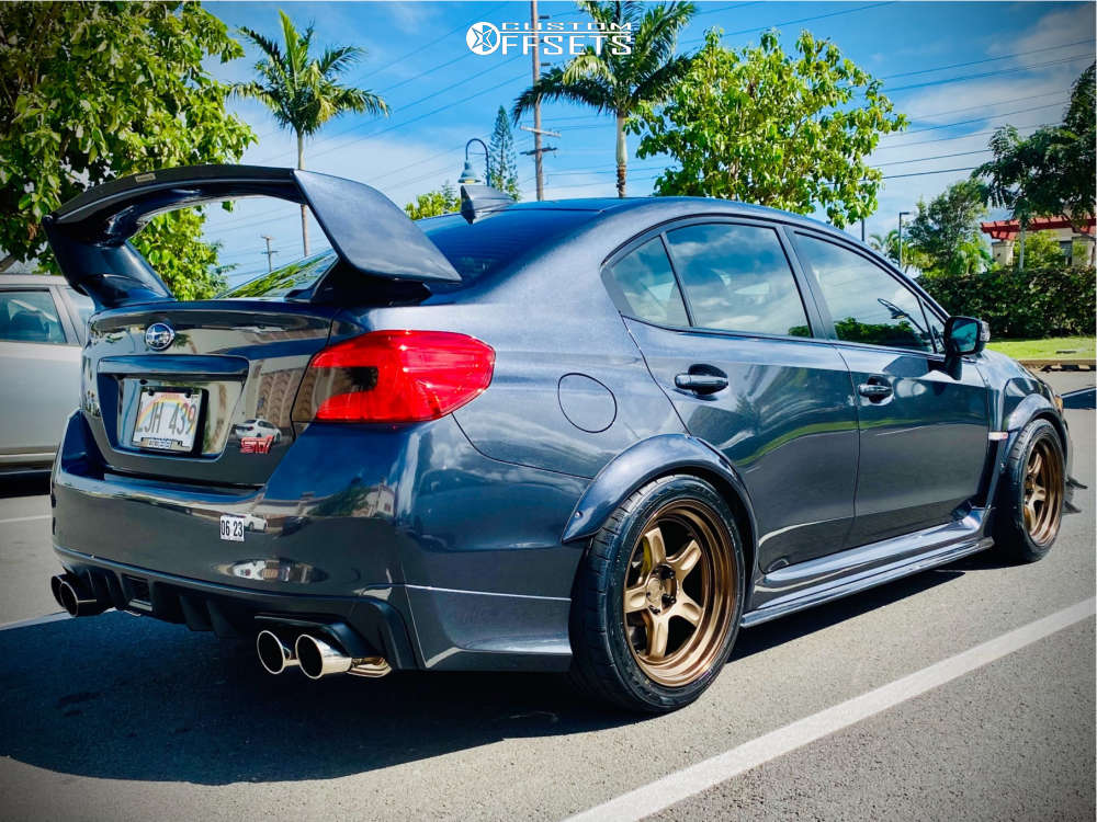 2018 Subaru WRX STI with 18x10.5 15 Volk 21c and 285/35R18 Nitto Nt555 G2 and Coilovers | Custom ...