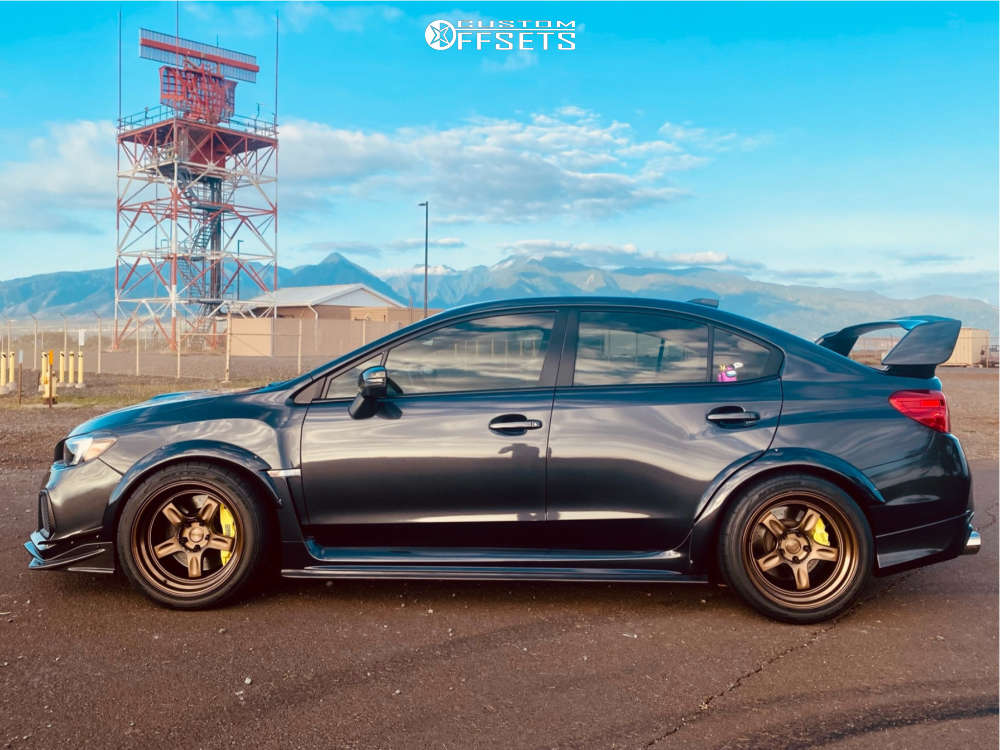 2018 Subaru WRX STI with 18x10.5 15 Volk 21c and 285/35R18 Nitto Nt555 G2 and Coilovers | Custom ...
