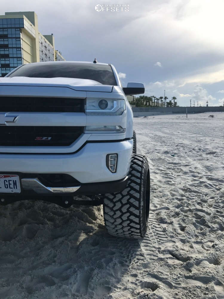2016 Chevrolet Silverado 1500 with 24x16 -100 Fuel Maverick and 375 ...