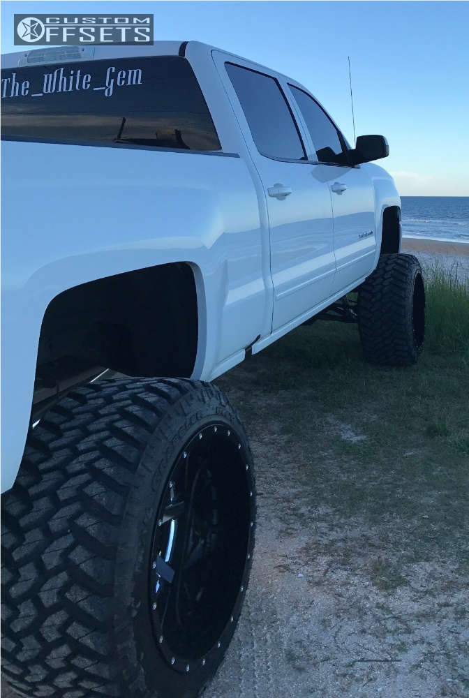 2016 Chevrolet Silverado 1500 with 24x16 -100 Fuel Maverick and 375 ...