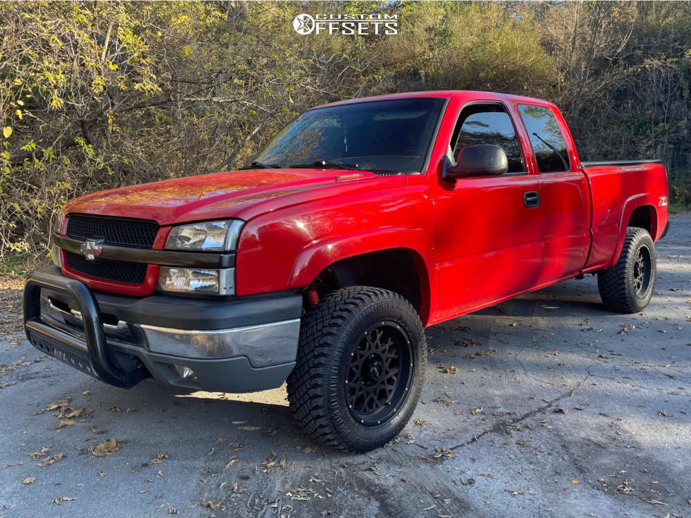 2003 Chevrolet Silverado 1500 with 18x9 -12 Vision Rocker and 285/60R18 ...