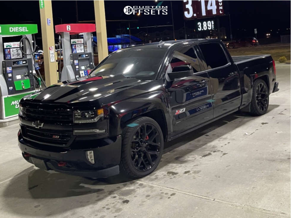 2017 Chevrolet Silverado 1500 with 22x9 24 4Play OE Wheels Cv98 and 285 ...