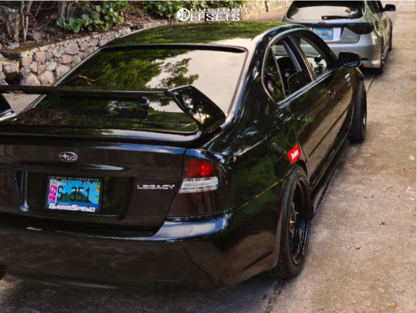 2005 Subaru Legacy with 18x9.5 35 ESR SR02 and 235/40R18 Nitto NT555R ...