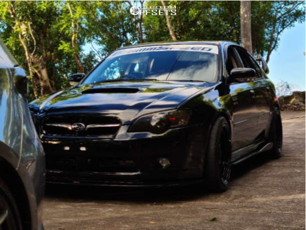 2005 Subaru Legacy with 18x9.5 35 ESR SR02 and 235/40R18 Nitto NT555R ...