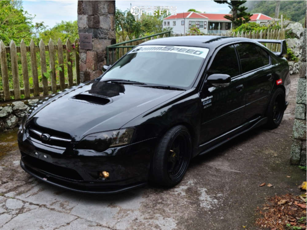 2005 Subaru Legacy with 18x9.5 35 ESR SR02 and 235/40R18 Nitto NT555R ...