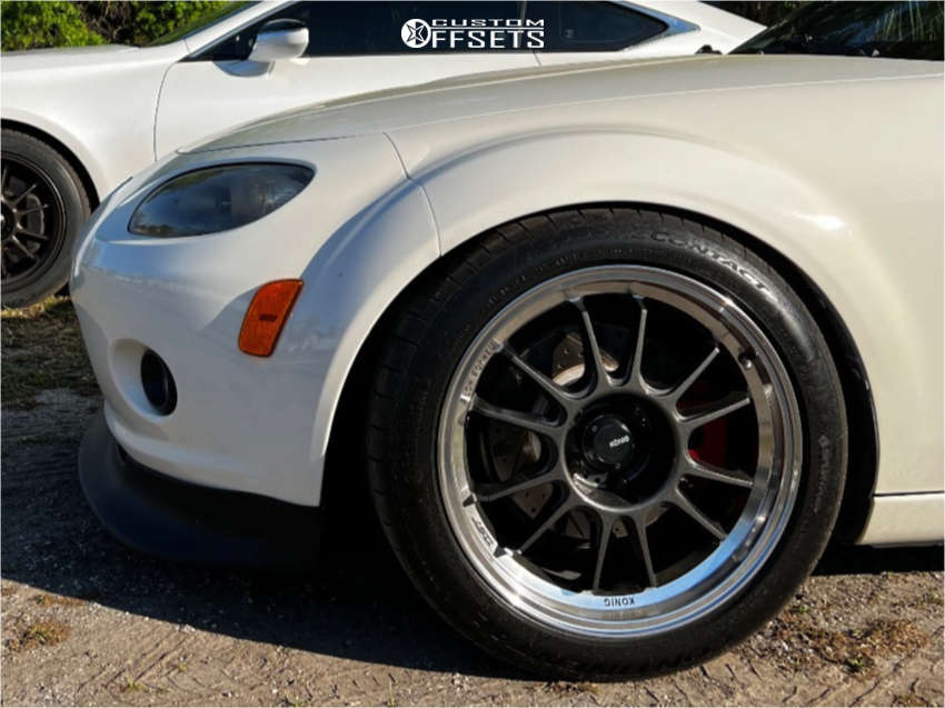2007 Mazda MX-5 Miata with 17x9 40 Konig Hypergram and 245/40R17 Continental Extremecontact ...