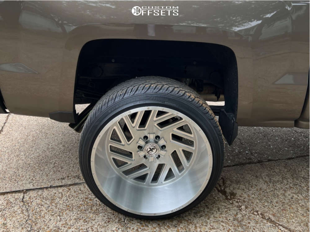 2014 Chevrolet Silverado 1500 with 24x14 -76 XF Forged XFX-304 and 305 ...