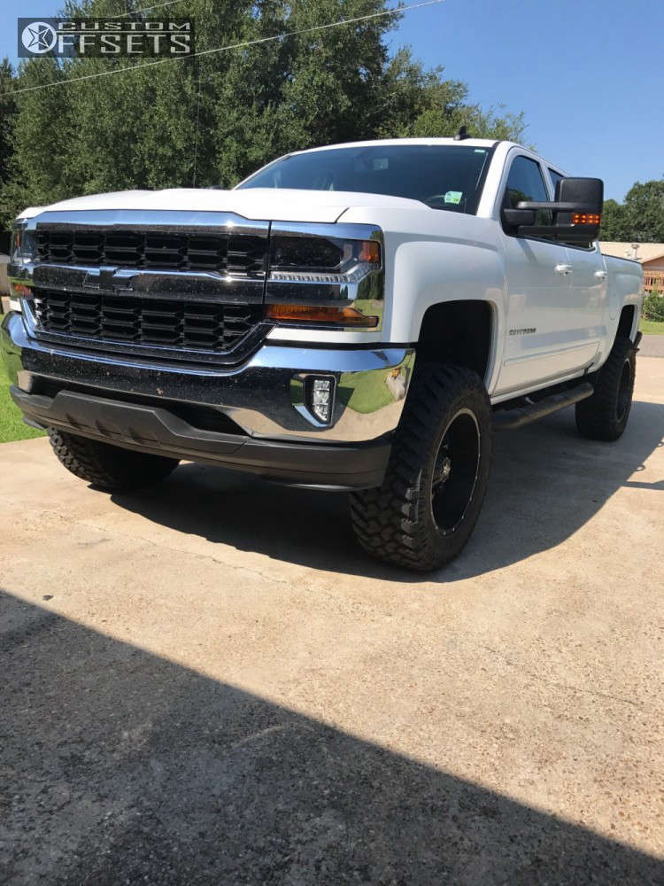 2017 Chevrolet Silverado 1500 with 20x10 -19 Dropstars 645B and 35/12 ...