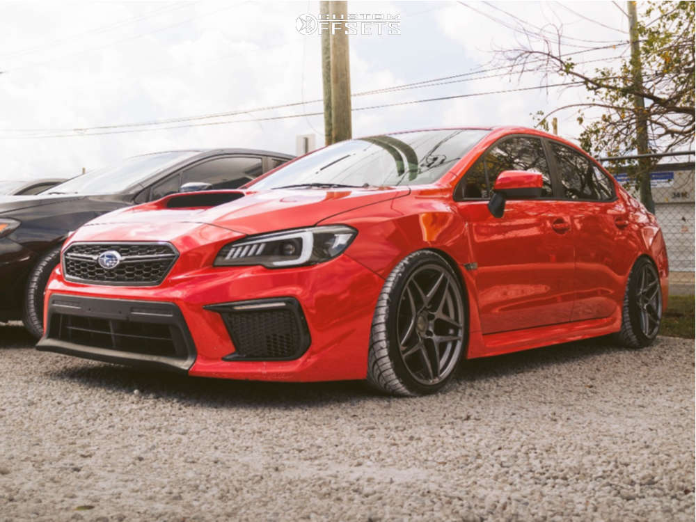 2021 Subaru WRX with 18x9.5 22 Kansei Astro and 225/40R18 Riken Raptor ...