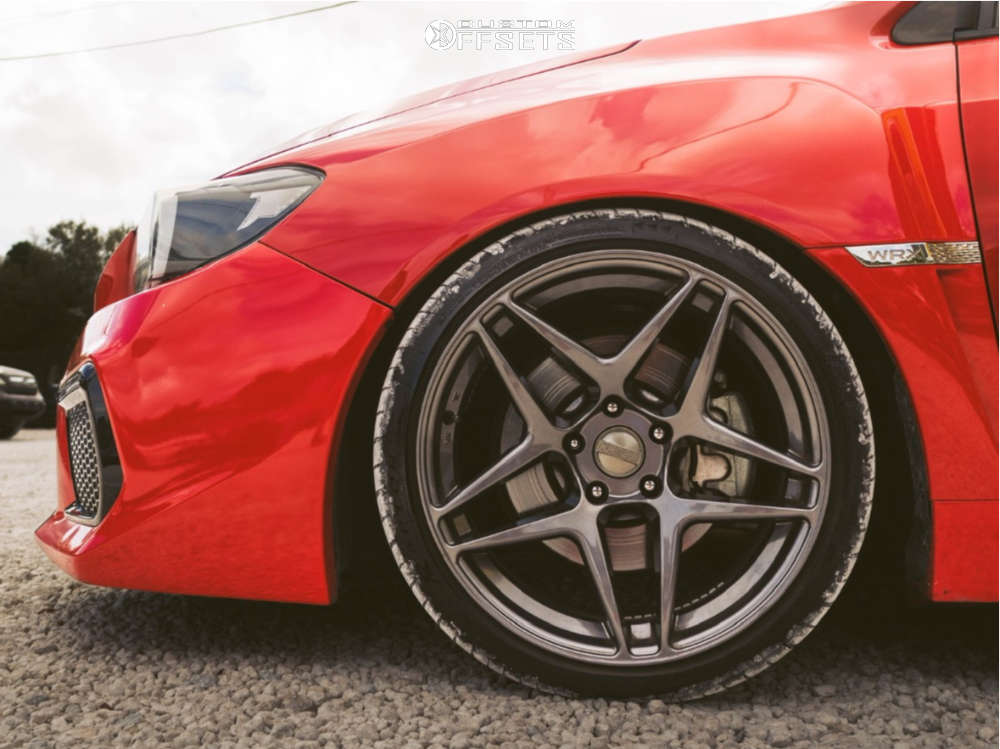 2021 Subaru WRX with 18x9.5 22 Kansei Astro and 225/40R18 Riken Raptor ...