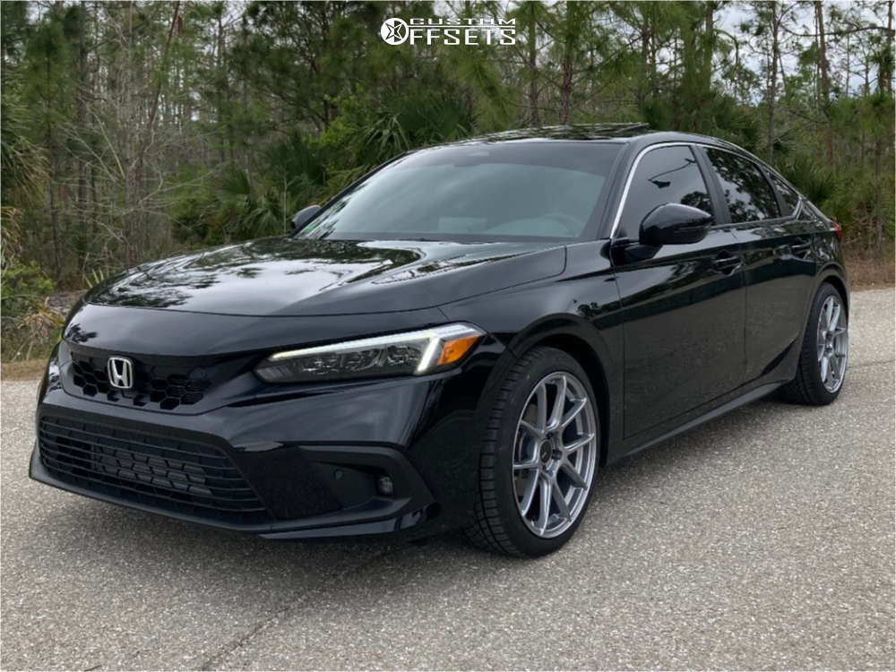 2023 Honda Civic with 18x8.5 38 Enkei Tsv and 235/40R18 Continental ...