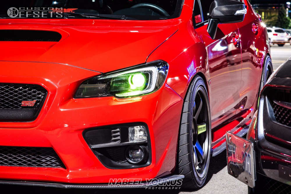 2015 Subaru WRX STI with 18x10 30 Volk Te37sl and 265/35R18 Yokohama Advan and Coilovers ...