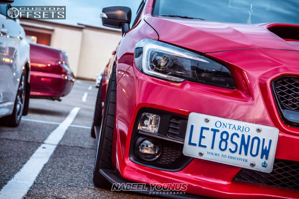 2015 Subaru WRX STI with 18x10 30 Volk Te37sl and 265/35R18 Yokohama Advan and Coilovers ...