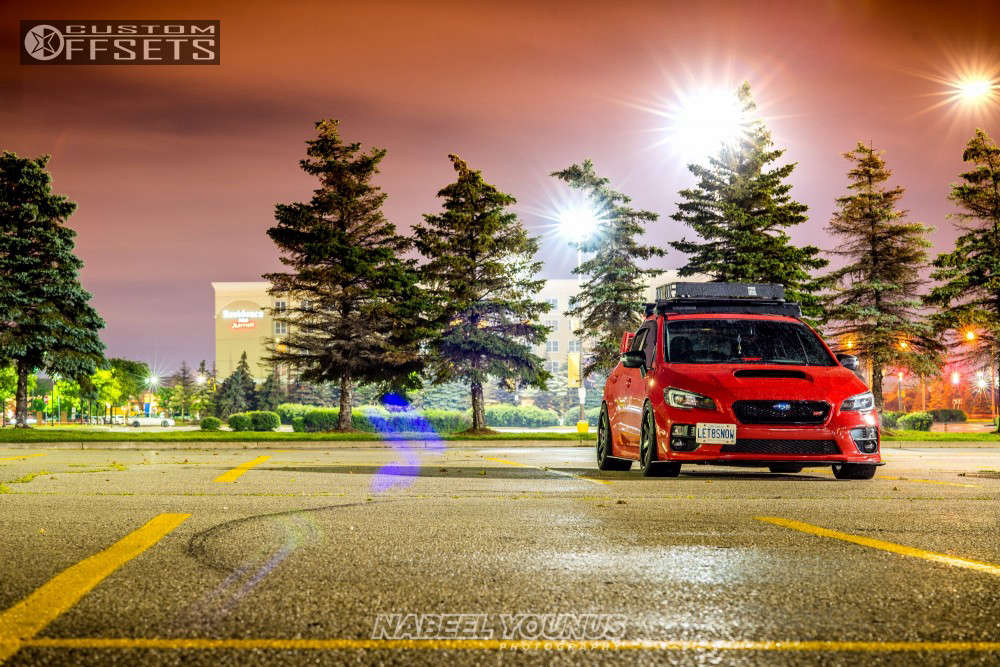 2015 Subaru WRX STI with 18x10 30 Volk Te37sl and 265/35R18 Yokohama Advan and Coilovers ...