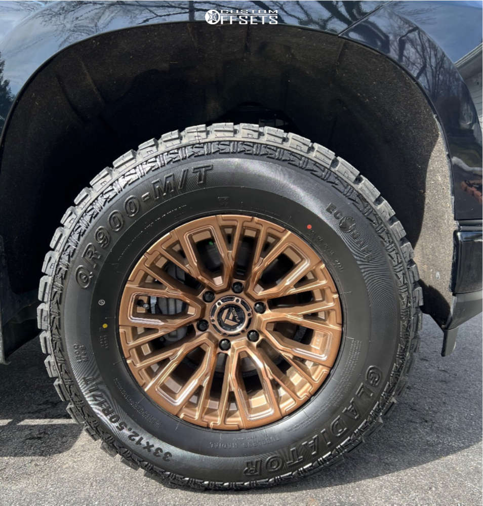 2019 Chevrolet Silverado 1500 with 17x9 -12 Fuel Rebar 6 and 33/12.5R17 Gladiator Qr900-mt and ...