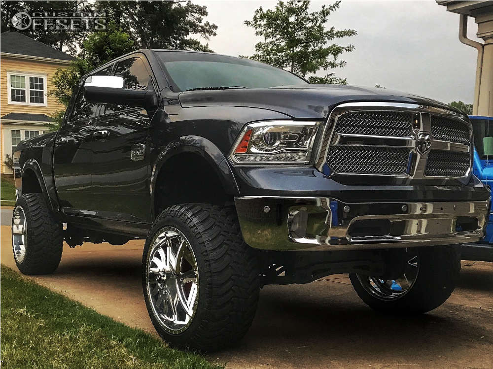 2014 Ram 1500 with 24x14 -76 Fuel Forged Ff07 and 37/13.5R24 Mark Ma ...