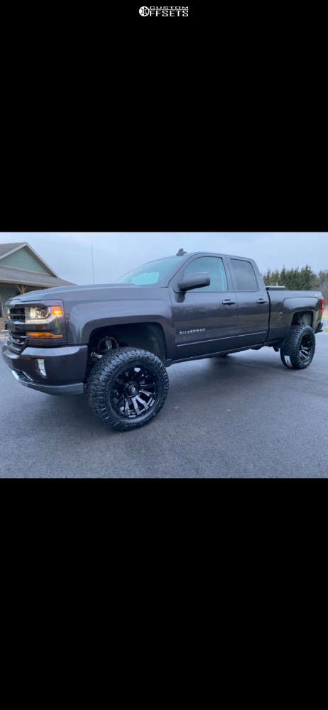 2016 Chevrolet Silverado 1500 with 20x10 -18 Fuel Blitz and 305/55R20 ...