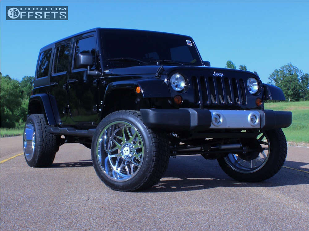 2011 Jeep Wrangler with 22x12 -44 Hostile Sprocket and 305/11.5R22 ...