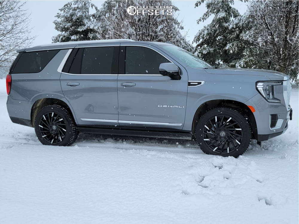 2022 GMC Yukon with 22x9 24 Xcess X02 and 275/50R22 Michelin Defender ...